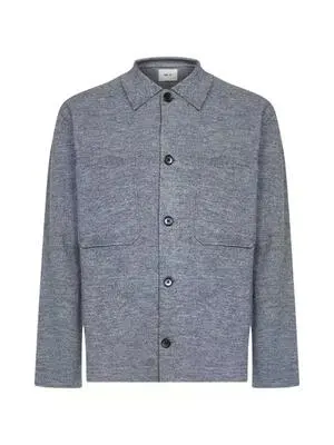 Nn07 Button-up Wool Sweater - Grey