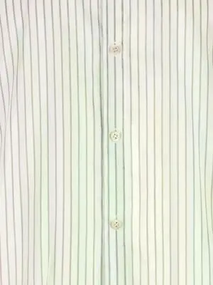 Valentino Garavani Long-sleeved Striped Cotton And Silk Shirt - White