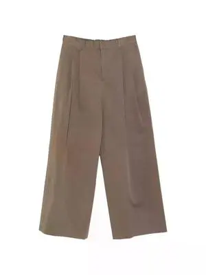 AMOMENTO Pleated Wide-leg Trousers - Green
