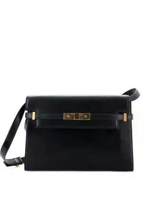 Saint Laurent Manhattan Leather Medium Shoulder Bag - Black