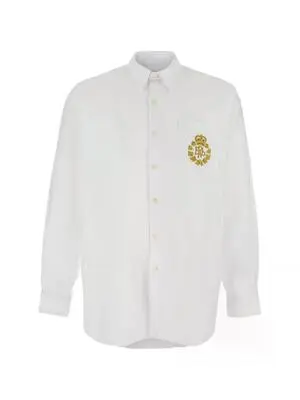 ERL Embroidered Crest Shirt - White