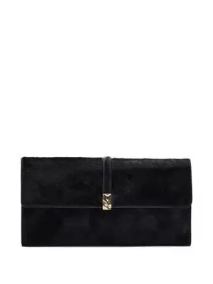 Loulou De Saison Simone Pony-effect Clutch Bag - Black