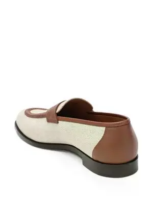 Loro Piana Sergio Walk Leather-trimmed Loafers - Neutrals
