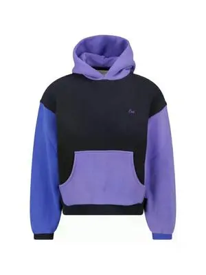 ERL Logo-embroidered Colour-block Hoodie - Black