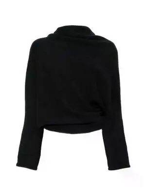 Magda Butrym Draped Asymmetric-cut Sweater - Black