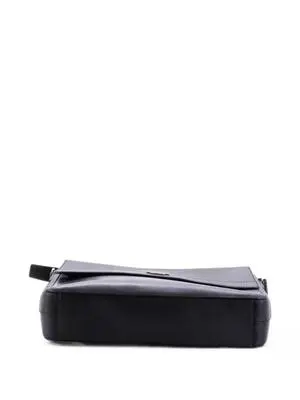 Prada Logo Flap Messenger Bag Saffiano Leather Medium Crossbody Bag
