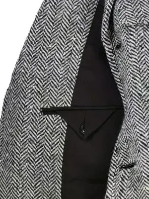 Junya Watanabe Herringbone-pattern Button-up Jacket