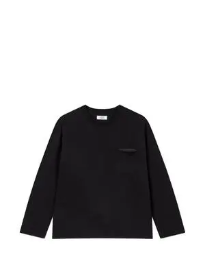 STUDIO TOMBOY Embroidered-detail Pocket T-shirt - Black