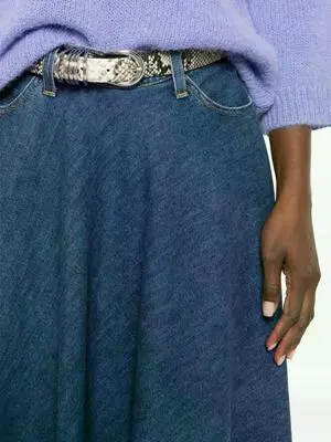 NIU Belt-loop Midi Skirt