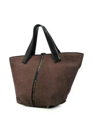 ALEXANDER SMITH Medium Lauren Logo-embellishment Tote Bag - Brown