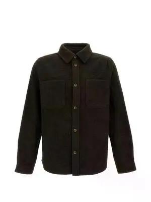 LES DEUX Bouclé-knit Patch-pocket Jacket - Brown
