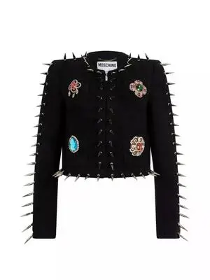 Moschino Stud-embellished Jacket - Black