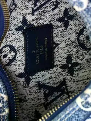 LOUIS VUITTON Loop Handbag Monogram Jacquard Denim Hobo Bag - Blue