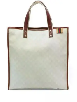 Gucci 2016-2026 Gg Supreme Web Tote Bag - Brown
