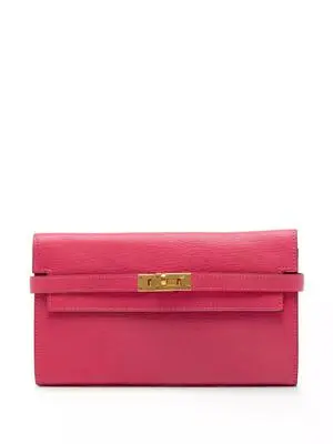 Hermès 2016 Chevre Mysore Kelly Longue Wallet Long Wallets - Pink