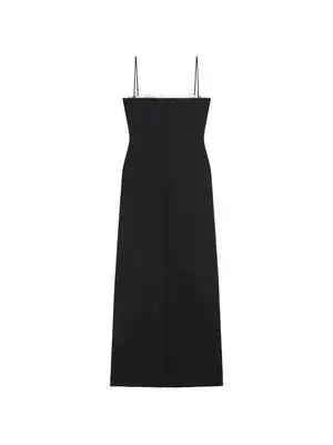 Givenchy Sliced Long Wrapped Dress In Wool And Mohair