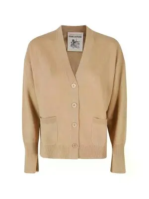 SEMICOUTURE Button-up Patch-pocket Cardigan - Neutrals