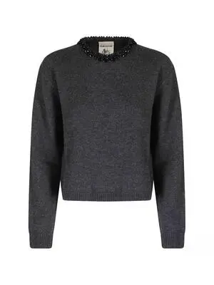 SEMICOUTURE Bead-embellished Sweater - Grey