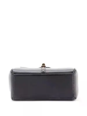 Celine 16 Top Handle Bag Smooth Calfskin Mini Satchel - Black