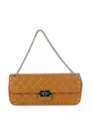 Valentino Garavani Medium Rockstud Spike Quilted Leather Shoulder Bag - Brown