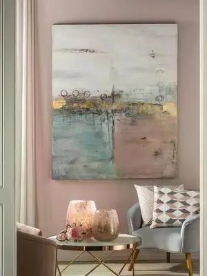 L'OCA NERA Abstract Gold-leaf Wall Art - Neutrals