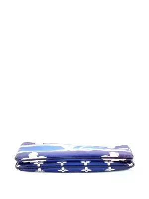 LOUIS VUITTON Double Zip Pochette Limited Edition Escale Monogram Giant Clutch Bag - Blue