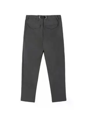 WHITE SAND Steve Pleated Twill Trousers - Grey