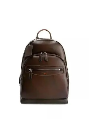 Santoni Leather Backpack - Brown