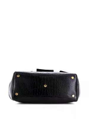 Balenciaga Bel Air Carry All Bag Crocodile Embossed Leather Medium Tote Bag