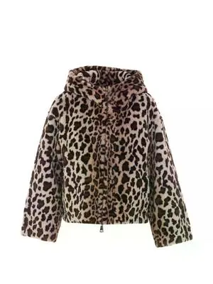 LOU ANDREA Leopard-print Reversible Jacket