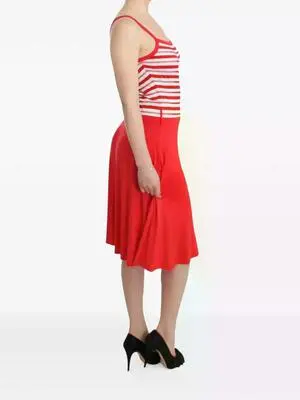 Rocco Barocco Striped A-line Midi Dress