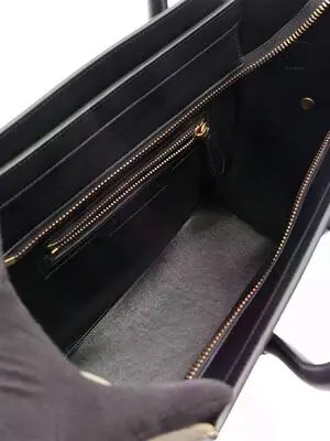 Celine 2010-2026 Micro Tricolor Leather Luggage Tote Handbag