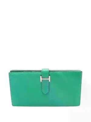 Hermès 2015 Béarn Soufflé Long Wallet - Green