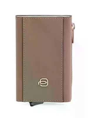 PIQUADRO Logo-plaque Zipped Wallet - Neutrals