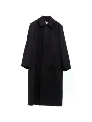 Balenciaga Gathered-back Coat - Black