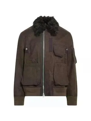 Sacai Semiton Bomber Jacket - Brown