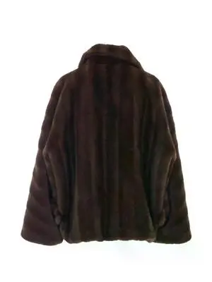 SWORD 6644 Faux-fur Double-breasted Jacket - Brown