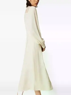 TWINSET Long Jacquard Dress With Lace