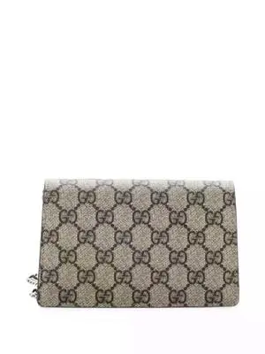 Gucci Dionysus Bag Gg Coated Canvas Super Mini Crossbody Bag - Brown