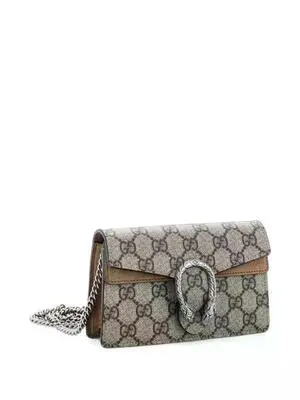 Gucci Dionysus Bag Gg Coated Canvas Super Mini Crossbody Bag - Brown