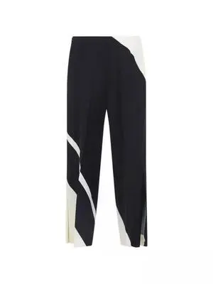 Alberta Ferretti Colour-block Twill Trousers