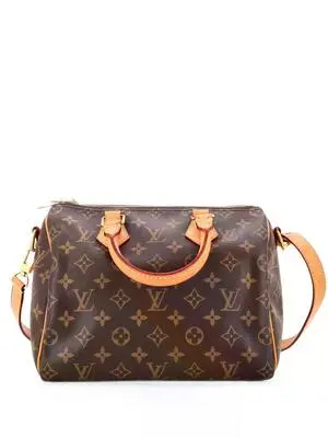 LOUIS VUITTON Speedy Bandouliere Bag Monogram Canvas 25 Satchel - Brown
