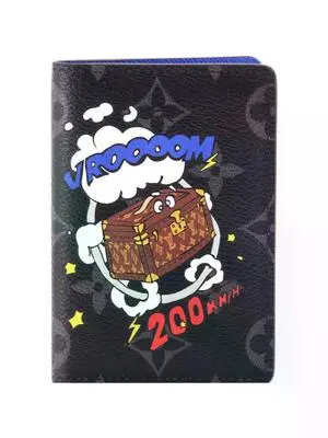 LOUIS VUITTON Pocket Organizer Comic Trunk Monogram Eclipse Canvas Small Wallets - Black