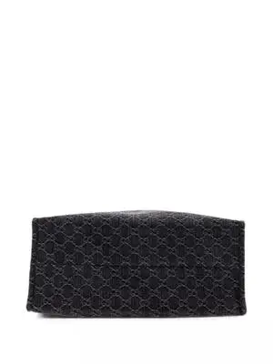 Gucci Ophidia Shopper Gg Denim Large Tote Bag - Black