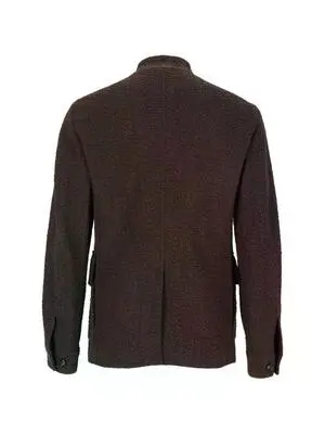 Giorgio Armani Bouclé-knit Button-up Blazer