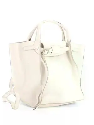 Celine Big Bag Grained Calfskin Small Satchel - White