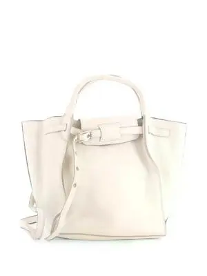 Celine Big Bag Grained Calfskin Small Satchel - White