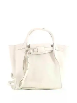 Celine Big Bag Grained Calfskin Small Satchel - White