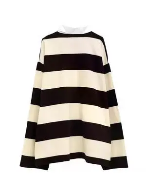Balenciaga Striped Polo Shirt - Brown