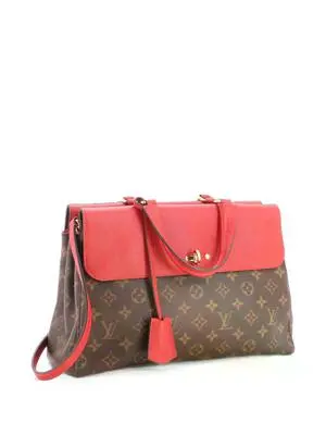 LOUIS VUITTON Venus Handbag Monogram Canvas And Leather Satchel - Red